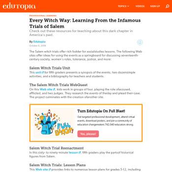 Every Witch Way: Learning From the Infamous Trials of Salem ...