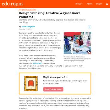 Design Thinking: Creative Ways to Solve Problems :: Resources ...
