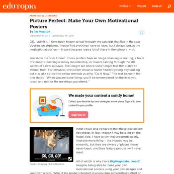 Picture Perfect: Make Your Own Motivational Posters :: Resources ...