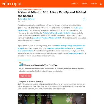 A Year at Mission Hill: Like a Family and Behind the Scenes :: Resources :: California Educators ...