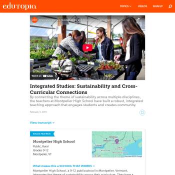 Integrated Studies: Sustainability and Cross-Curricular Connections ...
