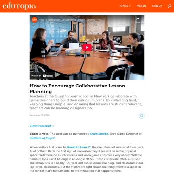 How to Encourage Collaborative Lesson Planning :: Resources ...