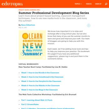Summer Professional Development Blog Series :: Resources :: California ...