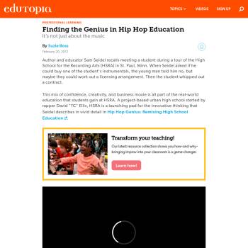 Finding the Genius in Hip Hop Education :: Resources :: California ...