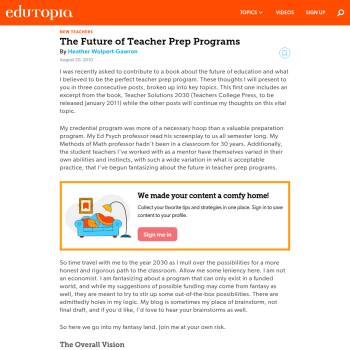 The Future of Teacher Prep Programs :: Resources :: California ...