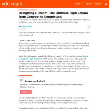 Designing a Dream: The Ultimate High School from Concept to Completion ...