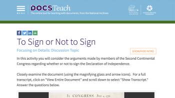 To Sign or Not to Sign :: Resources :: California Educators Together