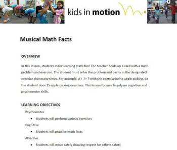 Musical Math Facts : Lesson Plan :: Resources :: California Educators ...