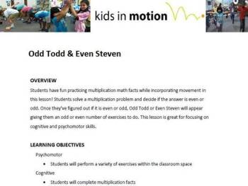 Odd Todd & Even Steven : Lesson Plan :: Resources :: California ...