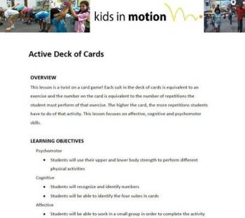 Active Deck of Cards: Lesson Plan :: Resources :: California Educators ...