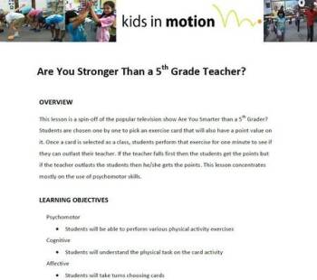 Are You Stronger Than a 5th Grade Teacher? Lesson Plan :: Resources ...