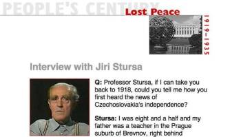 Lost Peace, Eyewitness Interview: Jiri Stursa :: Resources ...