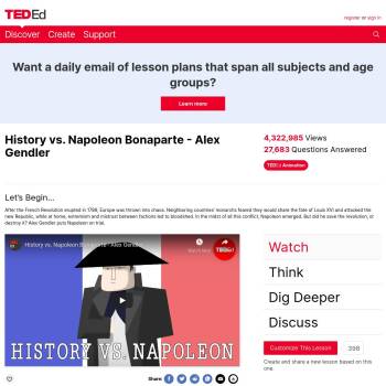 History vs. Napoleon Bonaparte - Alex Gendler :: Resources ...