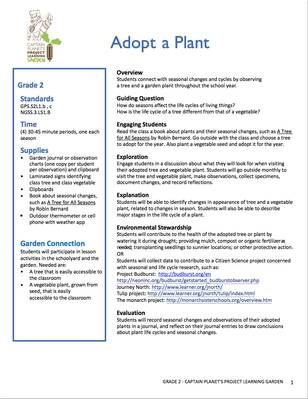 Adopt a Plant | Project Learning Garden :: Resources :: California ...