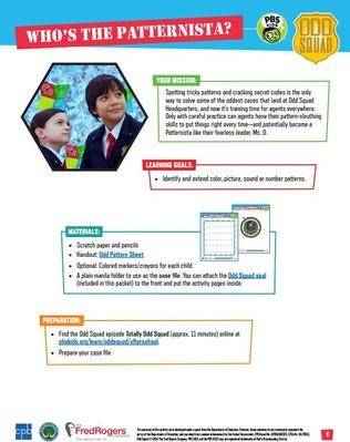 Who's the Patternista? | Odd Squad: Be the Agent Activities ...