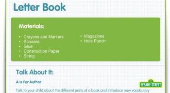 Letter Book Craft | Sesame Street :: Resources :: California Educators ...