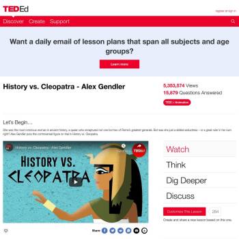 History vs. Cleopatra - Alex Gendler :: Resources :: California ...