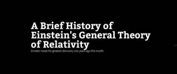 Timeline: A Brief History of Einstein's General Theory of Relativity ...