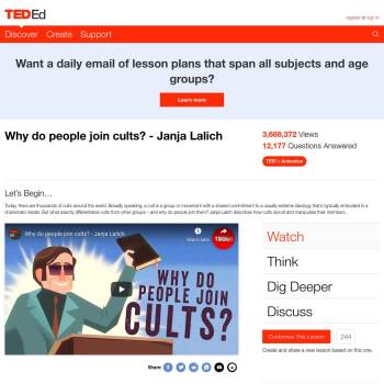 Why do people join cults? - Janja Lalich :: Resources :: California ...
