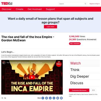 The rise and fall of the Inca Empire - Gordon McEwan :: Resources ...