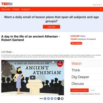 A day in the life of an ancient Athenian - Robert Garland :: Resources ...