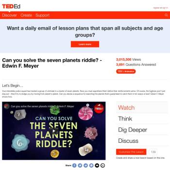 Can you solve the seven planets riddle? - Edwin F. Meyer :: Resources ...