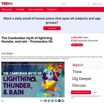 The Cambodian myth of lightning, thunder, and rain - Prumsodun Ok ...