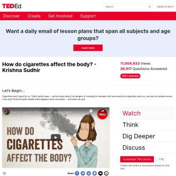 How do cigarettes affect the body? - Krishna Sudhir :: Resources ...