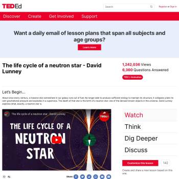 The life cycle of a neutron star - David Lunney :: Resources ...