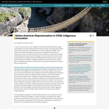 Native American Representation in STEM: Indigenous Innovation ...