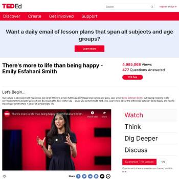 There’s more to life than being happy - Emily Esfahani Smith ...