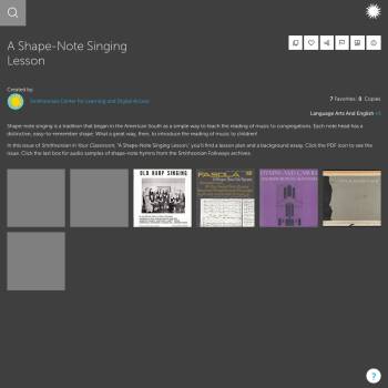 A Shape-Note Singing Lesson :: Resources :: California Educators Together