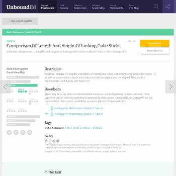 Comparison Of Length And Height Of Linking Cube Sticks :: Resources ...