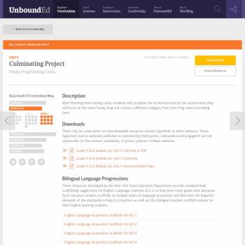 Culminating Project :: Resources :: California Educators Together