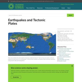 Exploring Earthquakes :: Resources :: California Educators Together