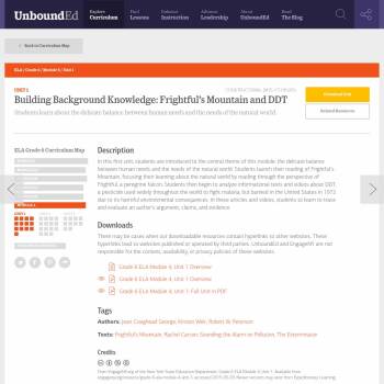 Building Background Knowledge: Frightful’s Mountain and DDT ...