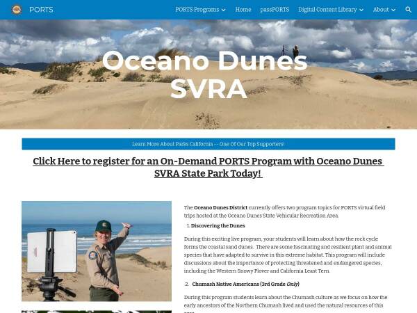 PORTS - Oceano Dunes SVRA :: Resources :: California Educators Together