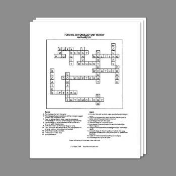 Forensic Entomology Crossword Puzzle key.pdf :: Resources :: California ...