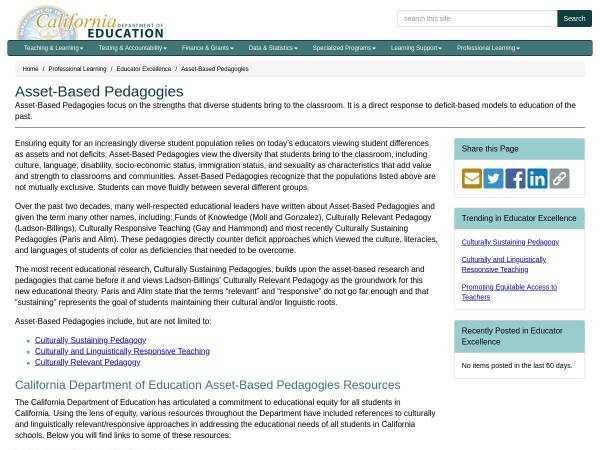 Asset-Based Pedagogies - Educator Excellence :: Resources :: California ...