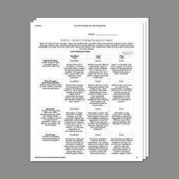 Career Research Rubric :: Resources :: California Educators Together