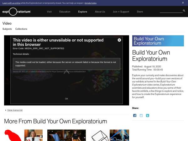 Build Your Own Exploratorium Video Collection Resources